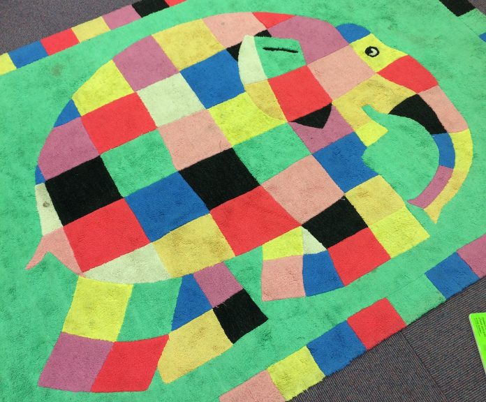 Elmer at the library! - news.wrexham.gov.uk
